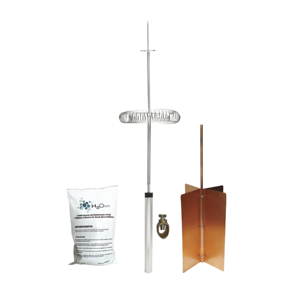 Kit Básico de Pararrayo con Punta Dipolo y Electrodo Tipo Rehilete ...