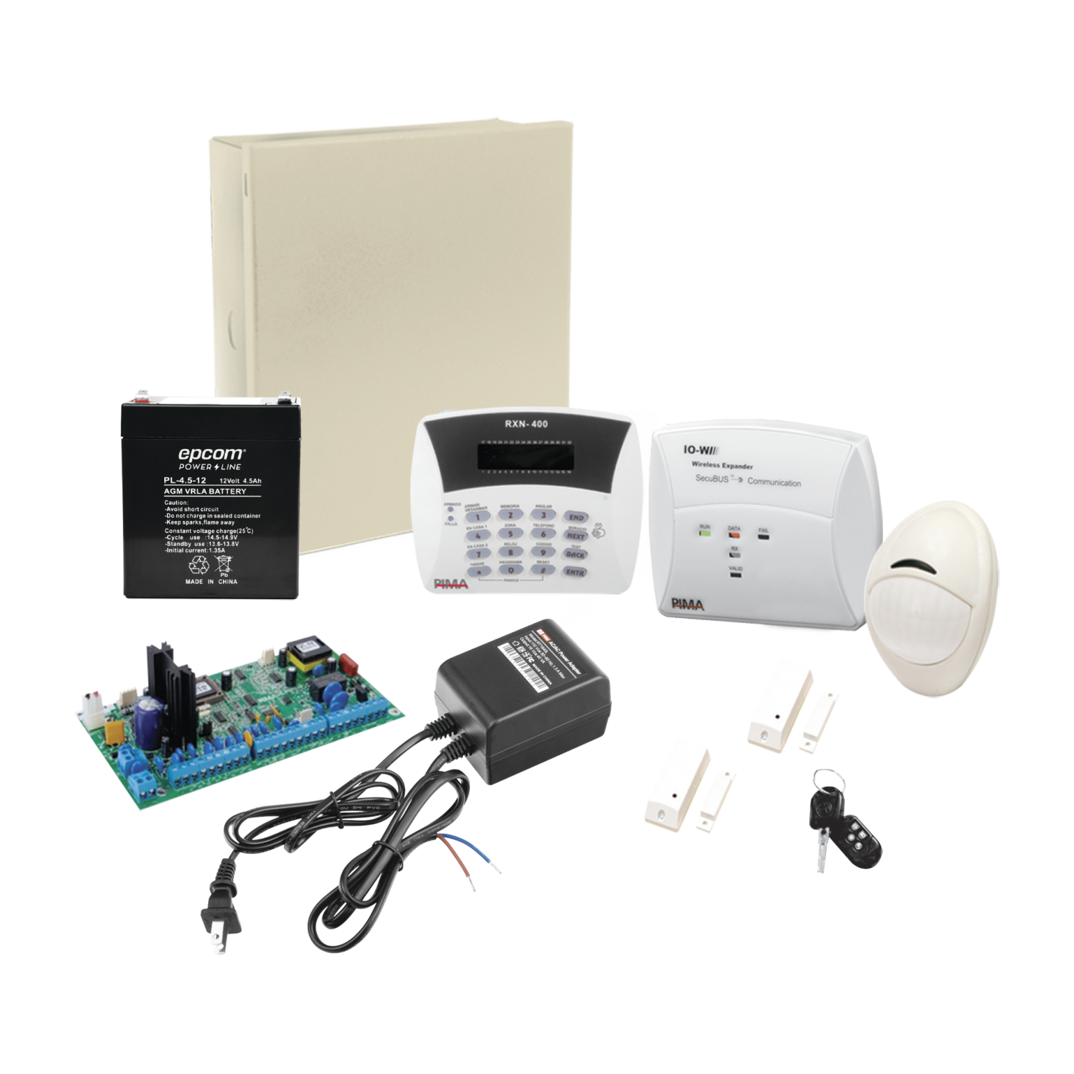 Kit de Alarma Hunter8 Inalámbrico, incluye Panel de Alarma, Teclado ...