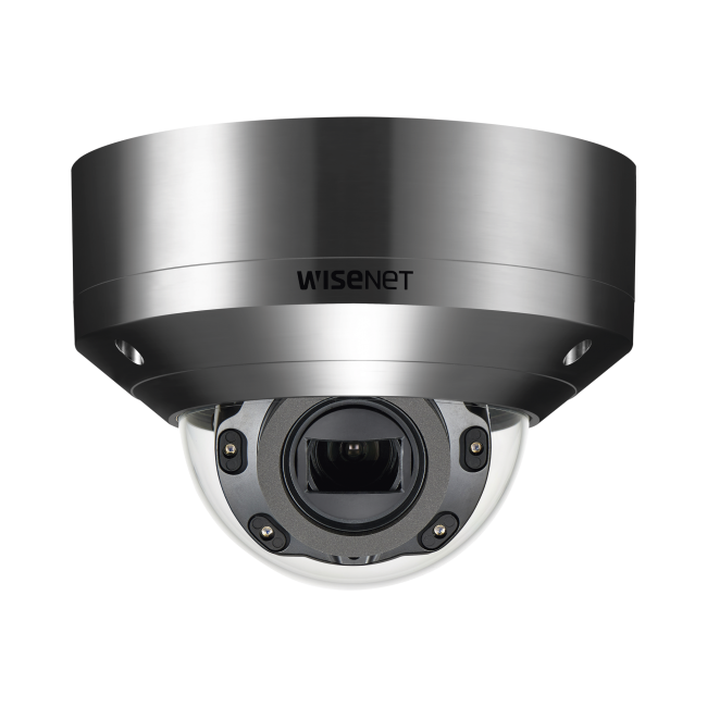 Cámara IP Tipo Domo Antivandálico 5MP de Acero Inoxidable / Lente Motorizado 3.9 - 9.4 mm / IR ...